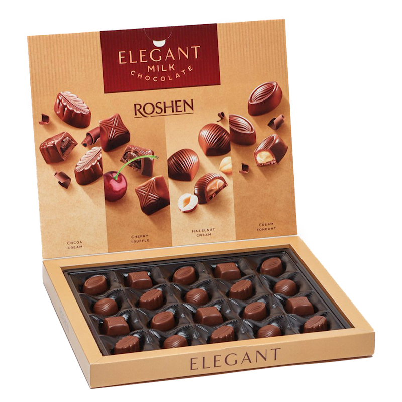 "ELEGANT" ASSORTMENT MILK CHOCOLATE 145GR ROSHEN