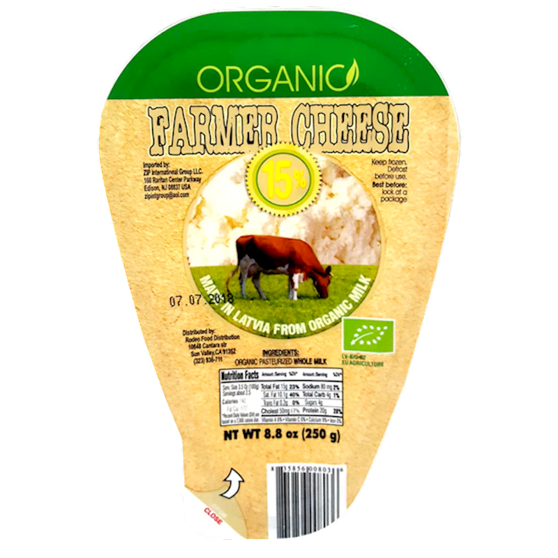 ORGANIC FARMER CHEESE 15% 250G